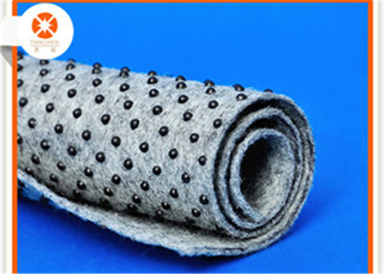 Grey Polyester Needle Punched Felt  Anti-Slip PVC Dot Coated Nonwoven Backing Cloth