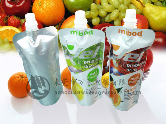 Reclosable Eco Stand up Beverage Liquid Packaging Spout Pouch Bag FDA Approval