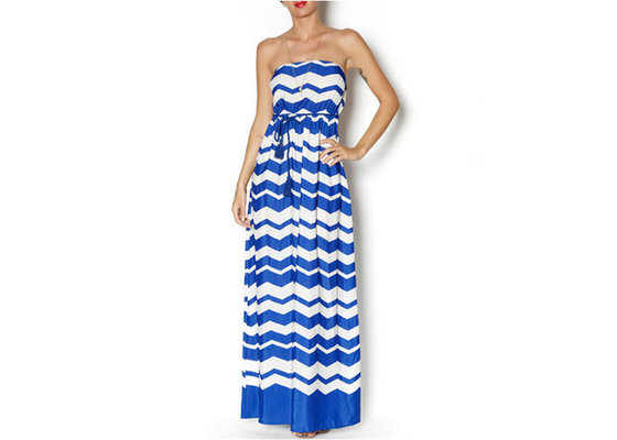 Stunning Chevron Casual Womens Dresses , Summer Swimsuit Maxi Dress