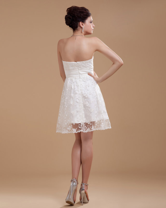 Bra Lace Spring womens short casual party dresses / Appliques wedding dress