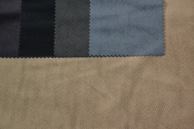 57" / 58"  Khaki Polyester Corduroy Print Fabric Velvet For Upholstery hj014