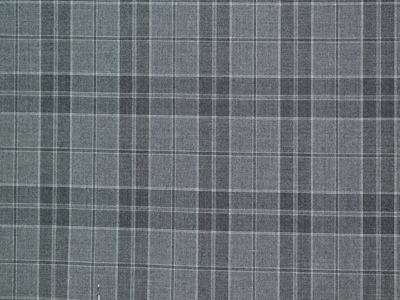 Shrink Resistant Grid Knitted TR Suiting Fabric Cloth For Man xyg1243