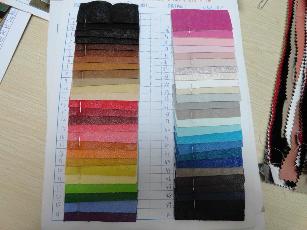 Customized 0.8-1.2mm Thickness Colorful PU Leather Cloth / Synthetic Leather