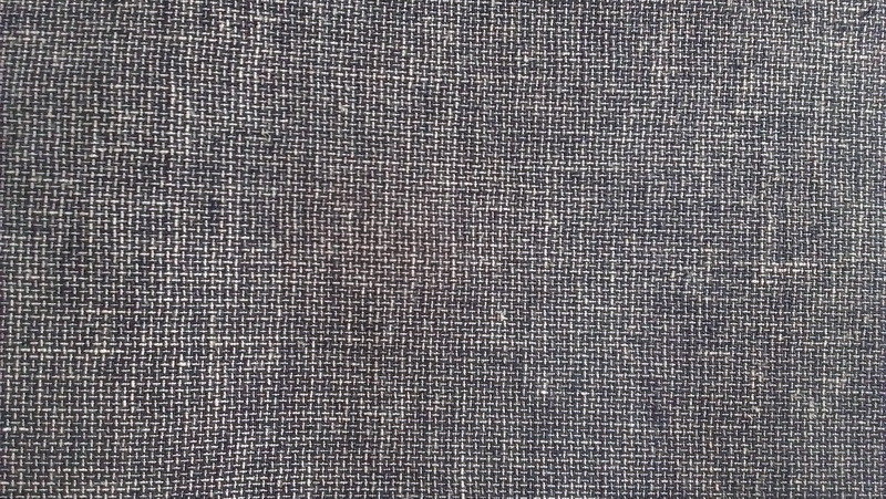 Cotton Linen Blend Fabric , black and white dobby shirting fabric