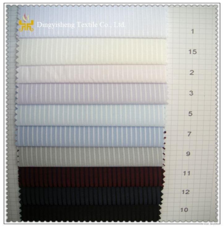 Plain Dyed Stripe Tc Fabric For Shirting