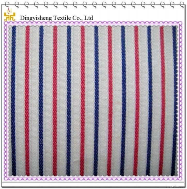 Combed Cotton Stripe Jacquard Fabric