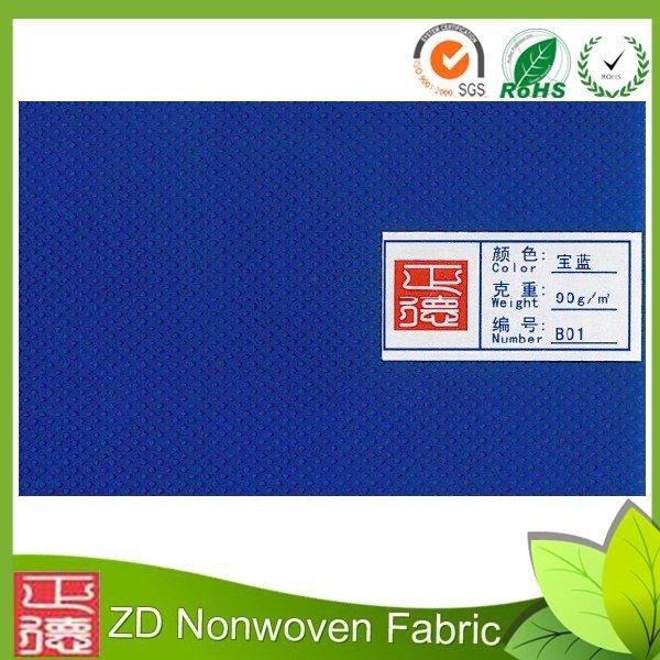 Hydrophobic Polypropylene PP Spunbond Nonwoven Fabric 60g 75g 90g Blue or Custom Color