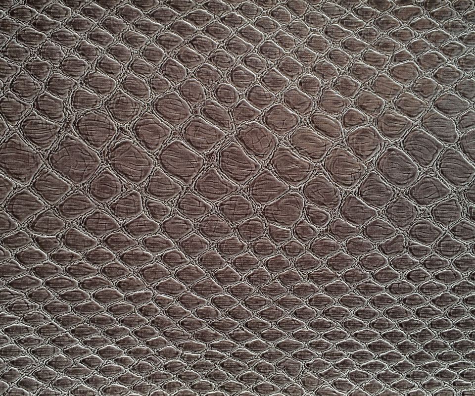 Grey Faux Leather Fabric For Handbags , Faux crocodile Leather Fabric