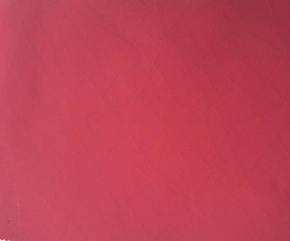 Splice Stretch Pu Leather Fabric , Red Faux Leather Fabric For Handbags