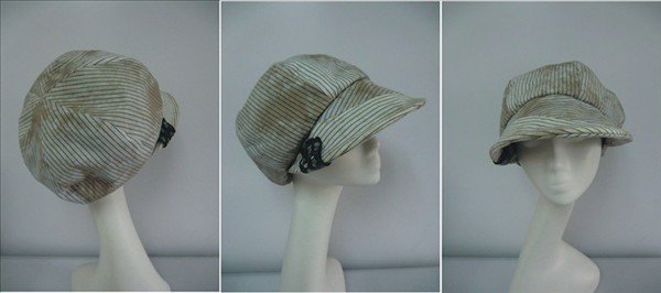 Ladies’ Fashion Casual Fabric Braid Baker Boy Cap with Long Peak for Nomal Day