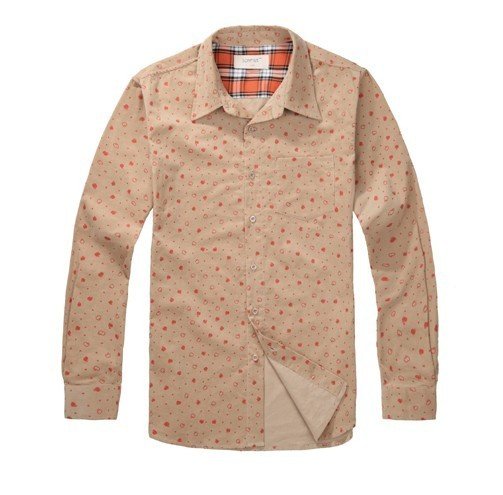 100% Cotton Corduroy Fabric Printing Men's Casual Shirt