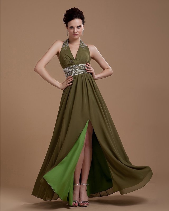 Sexy Deep V Neck Evening Party Dresses , womens long prom dresses