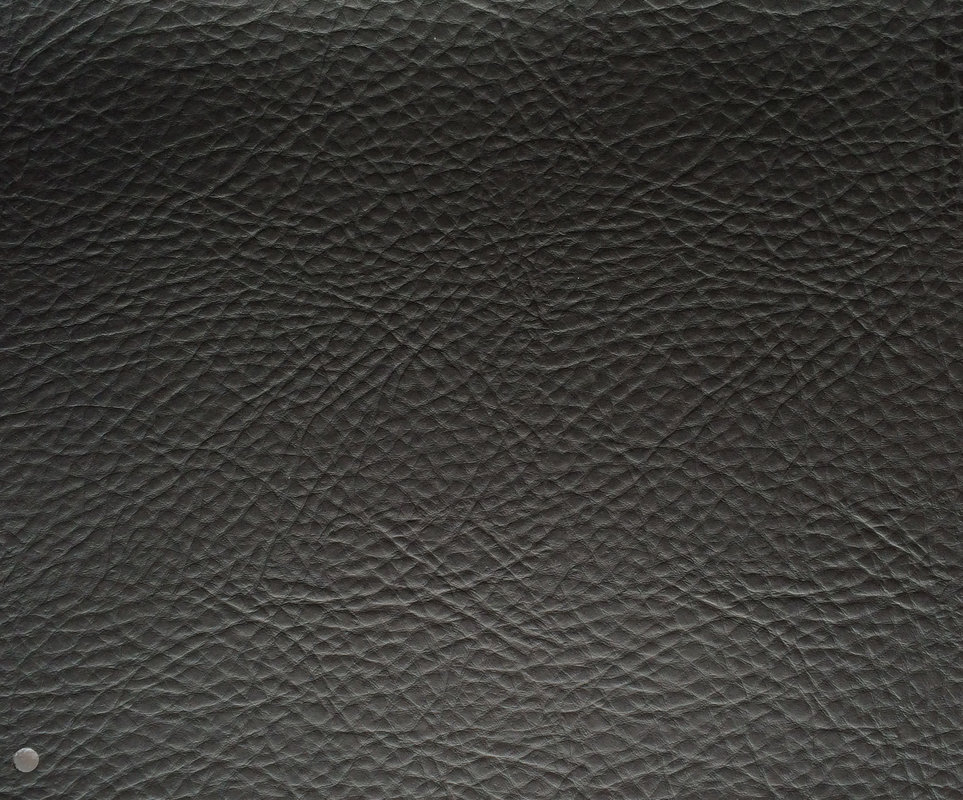SGS Matte Finish Black Faux Leather Upholstery Material With Smooth Fabric