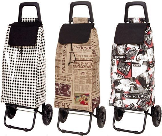 Foldable Supermarket Shopping Trolley Bag with Laminated Non Woven Fabric