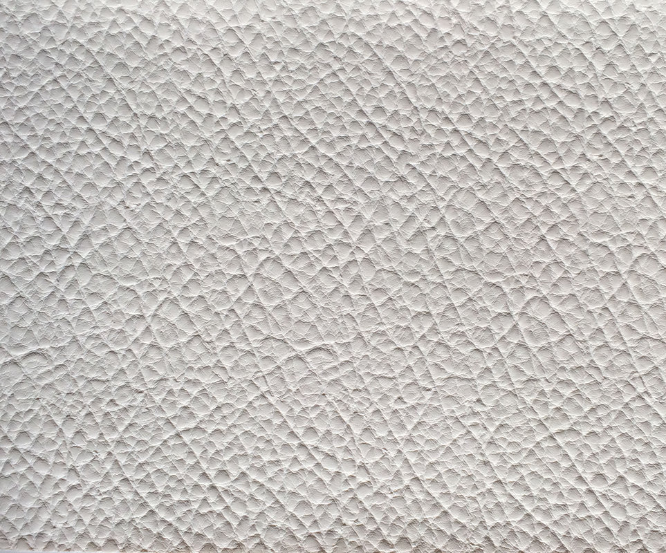 lichee Texture White Faux Leather Upholstery Fabric , Smooth Faux Leather For Sofa