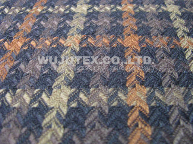 TR Polyester Viscose Rayon Jacquard Woven Fabric Clothing Material