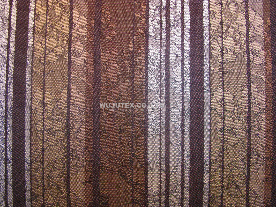 Lady's Clothing Poly Cotton Stripe Stable Quality Jacquard Woven Fabic Cloth
