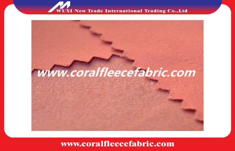 Plush Patterned Bended Faux Suede Fabric / Synthetic Suede Fabrics with Polyester