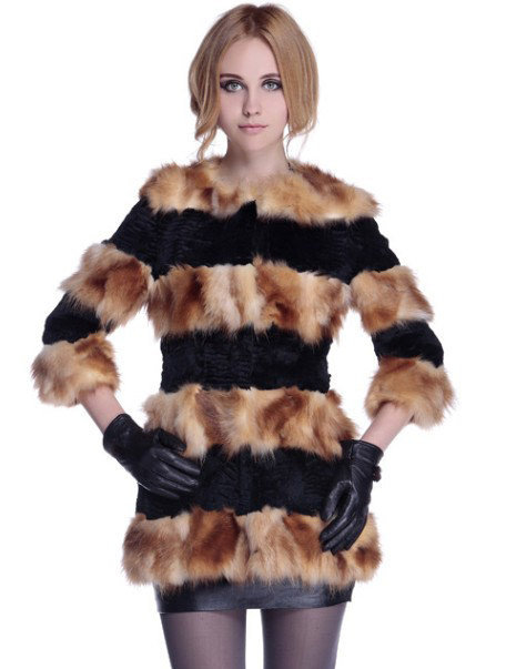 Fashion Winter Luxury Coat -Genuine Raccoon Fur Jacket