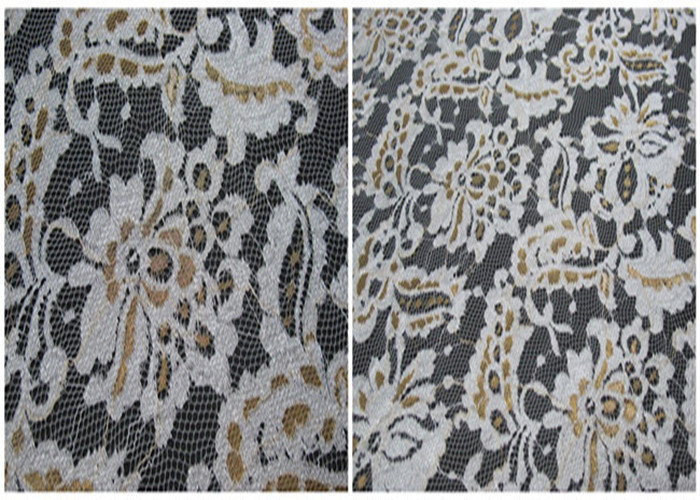 Dresses Flower Metallic Lace Fabric / Lightweight Nylon Fabric CY-LW0219