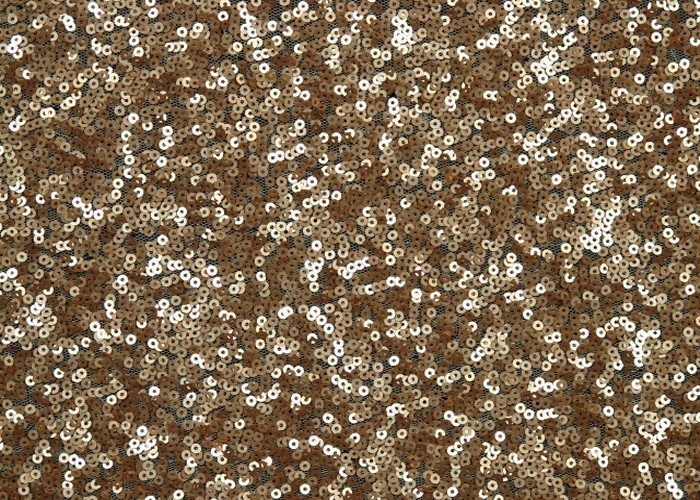 Washable Beaded Lace Fabric with Gold Color Shining Sequins CY-XP0002