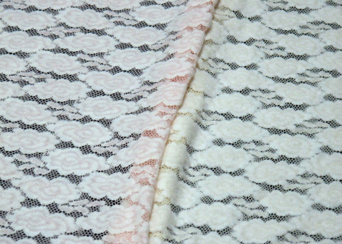 OEM Brushed Lace Breathable 30% Nylon 60% Cotton 10% Spandex Fabric CY-LQ0041