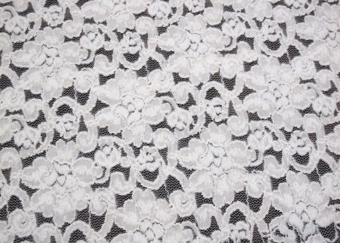 Elegant Ivory Brushed Water Soluble Lace Fabric For Dress Eco Friendly CY-LQ0042