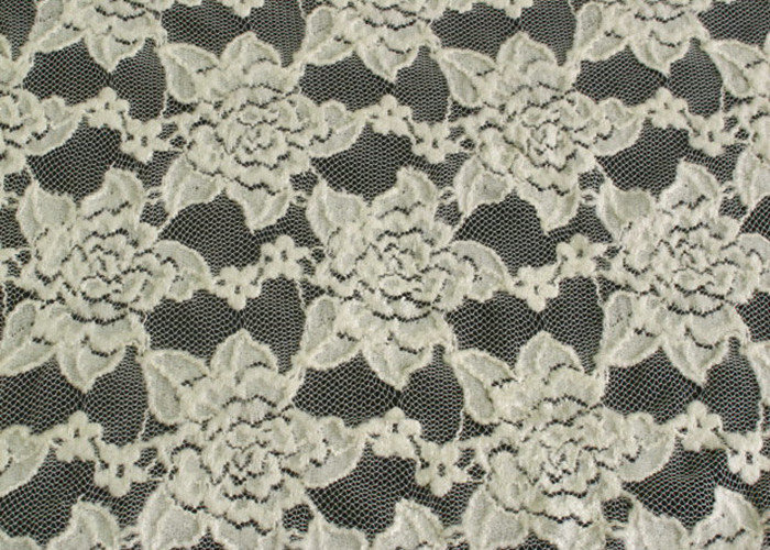 Custom Nylon Spandex Brushed Lace Fabric Anti Static 125cm Width CY-LQ0038