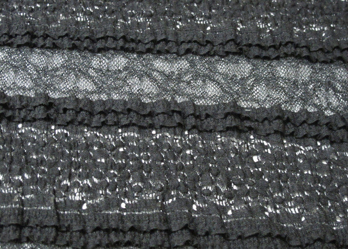 Shrink-Resistant Underwear Stretch Lace Fabric Black 130cm Width CY-LW0182