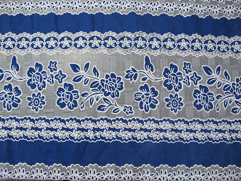 Elegant Cotton Polyester Lace Fabric Burnout Lace Orange for Lady Dress / Wedding Dress(CY-DK0031)