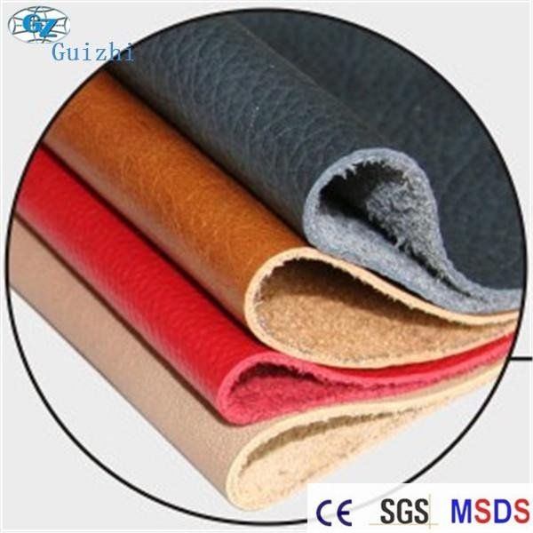 Viscose Polyester Synthetic Leather Fabric , Artificial Leather Fabric in Brown , Red