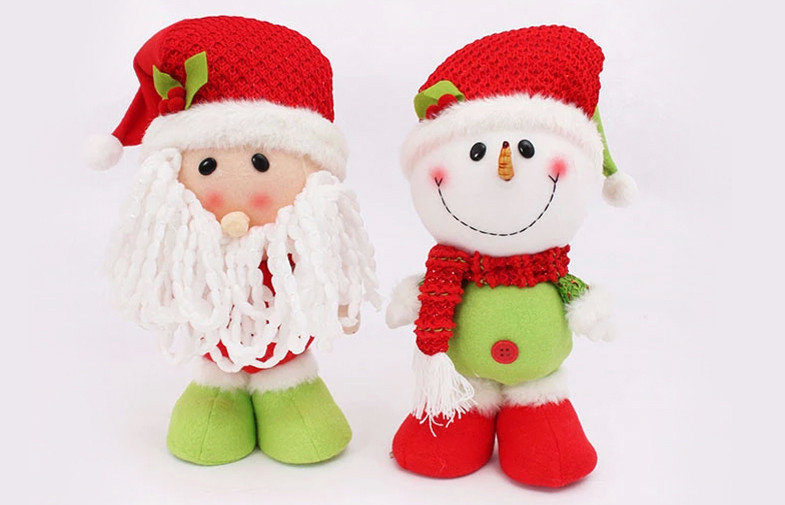 30CM Customizable snowman doll plush Holiday stuffed Toys Of Fiber cotton