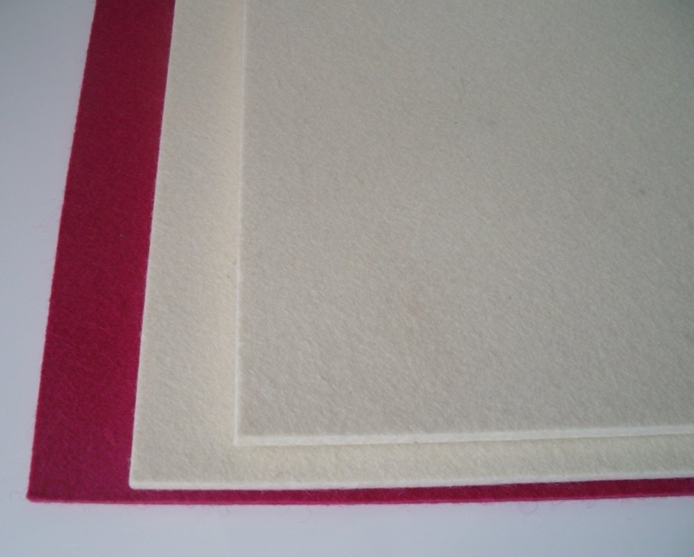 100% White Wool Felt Fabrics, Natural Wool White Woolen Felt Sheet