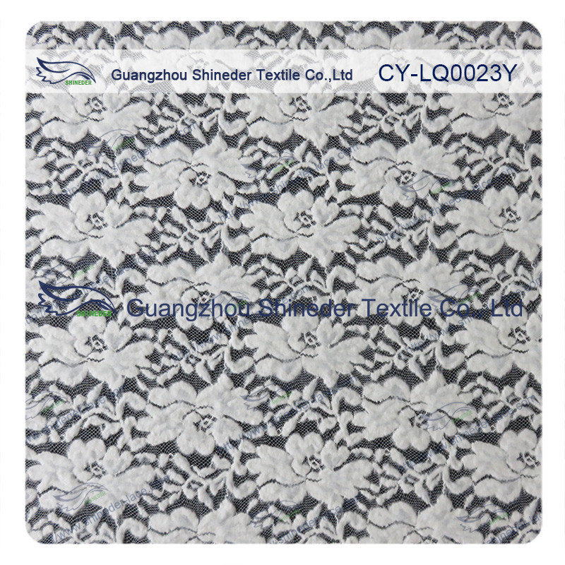 Thick Brushed Bridal Lace Cotton Nylon Fabric For Lady Winter Dress