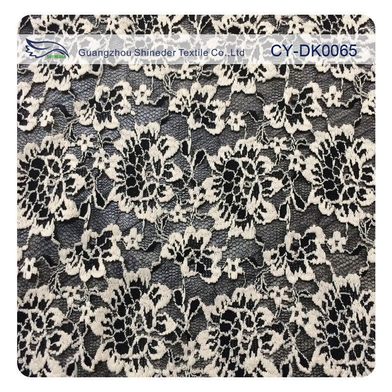 Nylon spandex stretch lace fabric, allover lace for women garment