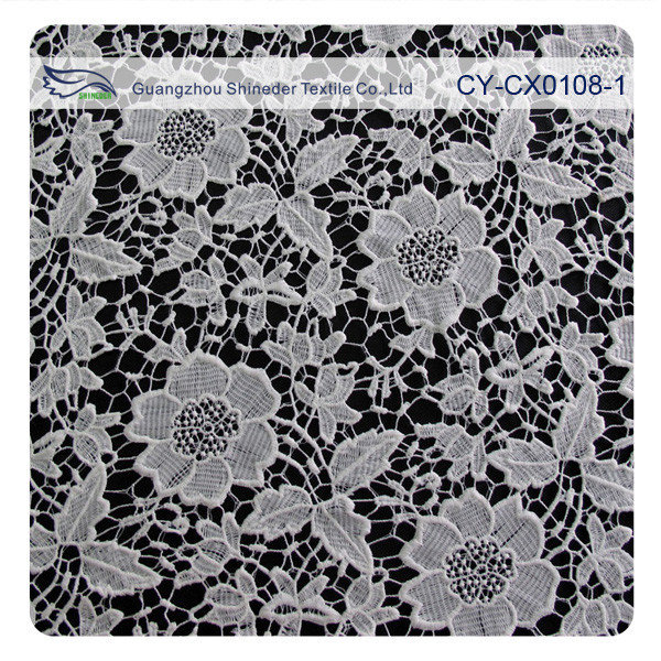 100% Polyester lace fabric, chemical lace, flower embroidery lace for lady dress bridal dress