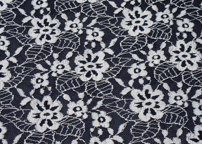 Anti-Static Spandex Elastic Lace Fabric With 150cm Width OEM / ODM CY-LW0652