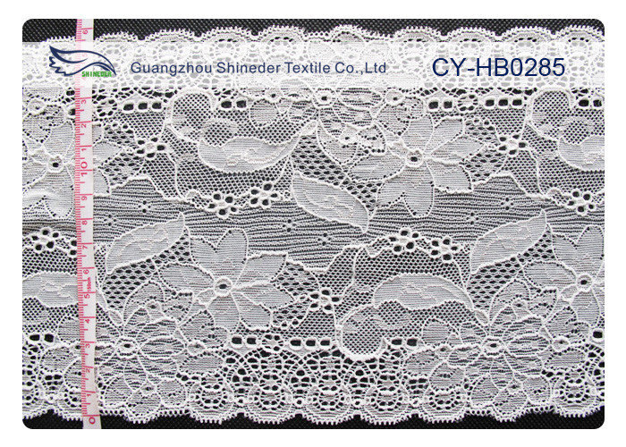Water Soluble Elastic Lace Fabric , Stretchable Lace Trim SGS CY-HB0285