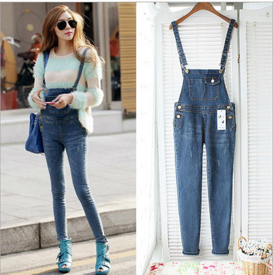 Casual Womens Fashion Overalls , Spring Fashion Ladies Jeans Sexy Skinny Denim Pants