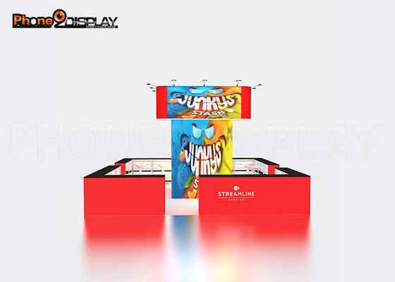 Custom Trade Show Exhibit Booths Lightweight Fabric Frameless Backlit Light Box Displays
