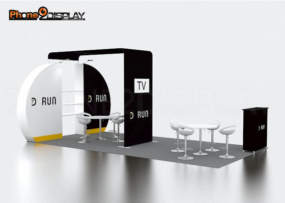 Cabina su ordinazione 10x20FT della fiera commerciale di pubblicità con il materiale del tessuto di tensione