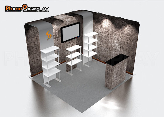 Progetti le esposizioni per il cliente portatili della cabina della fiera commerciale 3x3M per annunciare