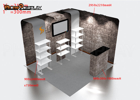 Progetti le esposizioni per il cliente portatili della cabina della fiera commerciale 3x3M per annunciare