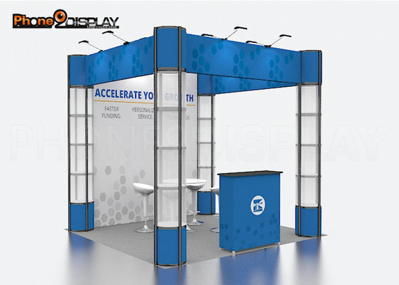 3*3M Square Style Trade Show Exhibit Booths Custom Color For Advertising