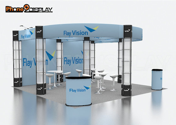 struttura di alluminio di pubblicità dell'attrezzatura della cabina della fiera commerciale 20x20 di 6x6M con la torre a spirale
