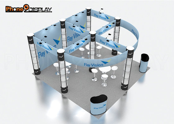 struttura di alluminio di pubblicità dell'attrezzatura della cabina della fiera commerciale 20x20 di 6x6M con la torre a spirale