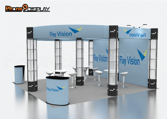 struttura di alluminio di pubblicità dell'attrezzatura della cabina della fiera commerciale 20x20 di 6x6M con la torre a spirale