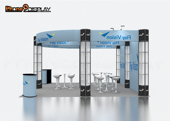 struttura di alluminio di pubblicità dell'attrezzatura della cabina della fiera commerciale 20x20 di 6x6M con la torre a spirale