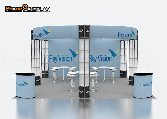 struttura di alluminio di pubblicità dell'attrezzatura della cabina della fiera commerciale 20x20 di 6x6M con la torre a spirale