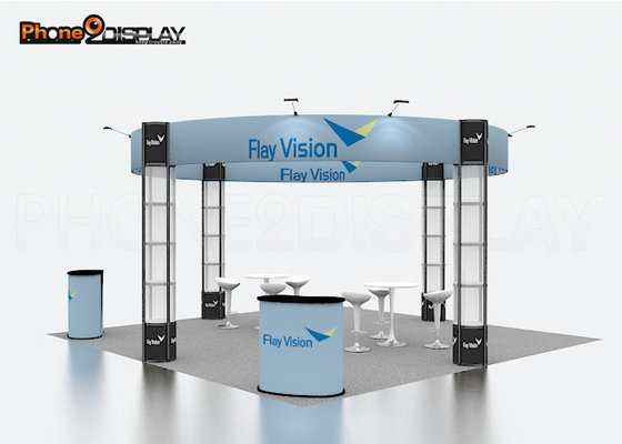20x20ft Advertising Trade Show Booth Custom Design With Aluminum Alloy Frame Material